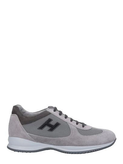 Hogan Sneakers Size Soft Leather, Textile Fibers - Grey