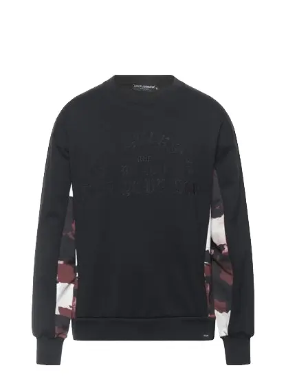Dolce & Gabbana Camouflage-print Embroidered Sweatshirt - Black