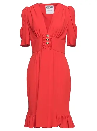Moschino Midi Crepe Dress - Red