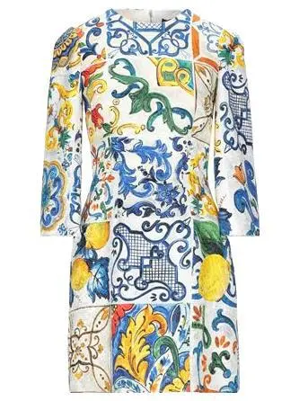 Dolce & Gabbana Printed Mini Dress - White