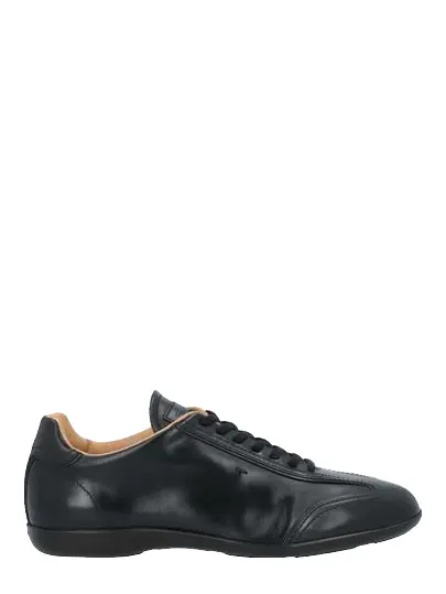 Santoni Soft Leather Sneakers - Black