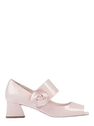 ROGER VIVIER Pumps In Light Soft Leather With Flower Application - Pink