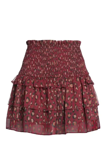 TWINSET Leopard-print Mini Skirt - Red
