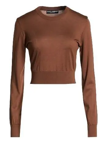 Dolce & Gabbana Knitted Silk Sweater - Brown