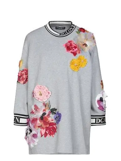 Dolce & Gabbana Cotton Blend Sweatshirt - Light Grey