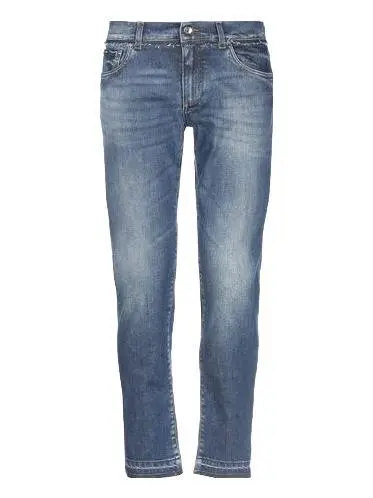 Dolce & Gabbana Jeans With Logo And Zips - Blue