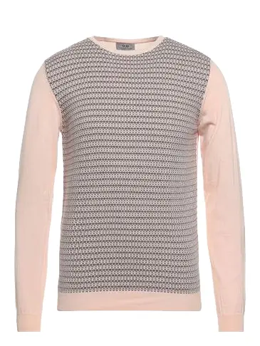 CC COLLECTION CORNELIANI Sweater In Cotton With Jacquard Pattern - Pink