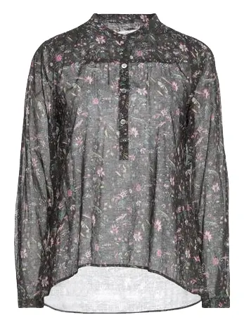 MARANT ETOILE Woven Floral-print Top - Black