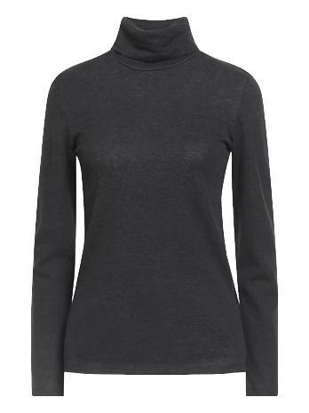 Majestic Filatures Long Sleeve Cotton Cashmere Turtleneck T-shirt - Grey