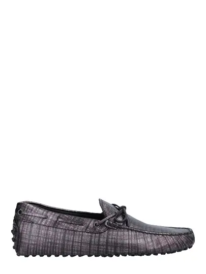 TOD'S Plum Leather Loafers - Purple