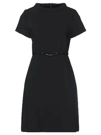 High Mini Flared Dress - Black