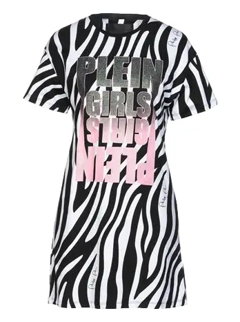 Philipp Plein Zebra-print Mini T-shirt Dress - White