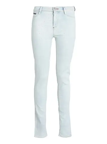 Philipp Plein Skinny Jeans With Appliqués - Blue