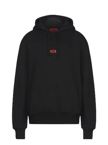 424 Embroidered Cotton Sweatshirt - Black
