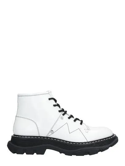 Alexander McQueen Lace-up Ankle Boots - White