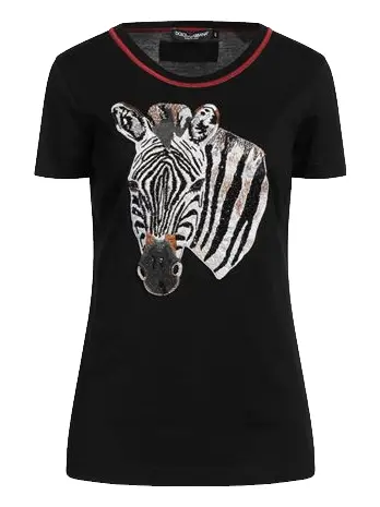 Dolce & Gabbana T-shirt With Embroidered Detailing - Black