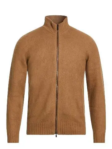 DRUMOHR Lambswool Zip-up Cardigan - Camel