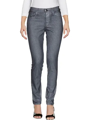JACOB COHЁN Straight-leg Jeans With Leather Trim - Grey