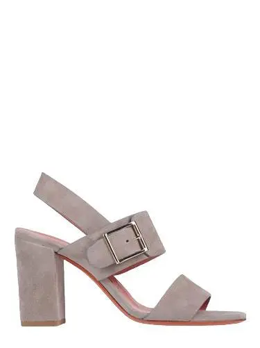 Santoni Leather Slingback Sandals - Grey