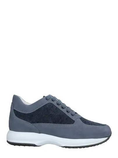 Hogan Sneakers In Leather And Textile Fibers - Blue