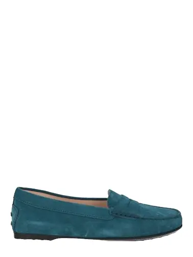 TOD'S Leather Penny Loafers - Green