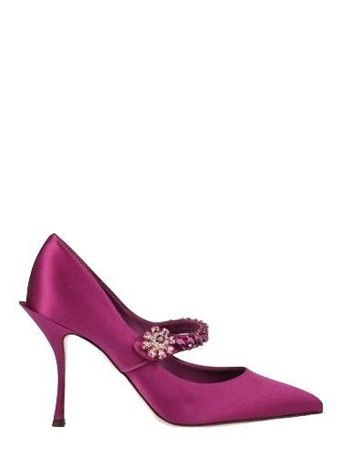 Dolce & Gabbana Mary Jane Pumps With Rhinestone Embellishments - Red
