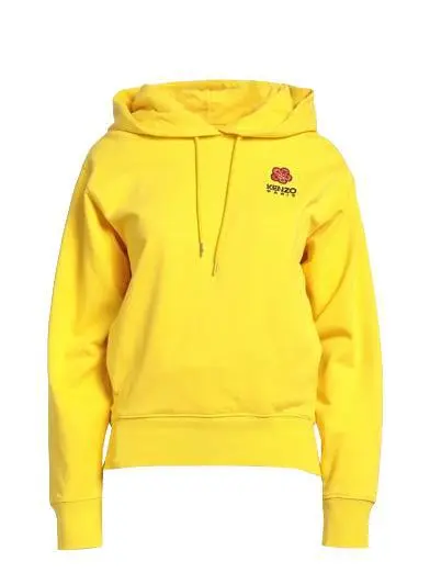 Kenzo Cotton French Terry Embroidered Hoodie - Yellow