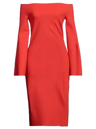 Chiara Boni La Petite Robe Bodycon Midi Dress - Tomato Red