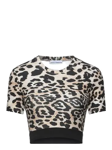 Rabanne Leopard-print Crop Top - Beige