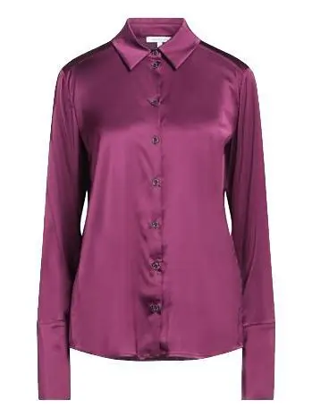 Patrizia Pepe Satin Shirt With Logo - Purple