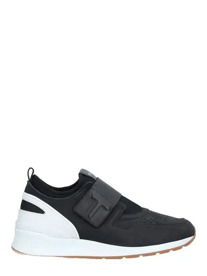 TOD'S Low-top Sneakers In Leather And Textile Fibers - Black