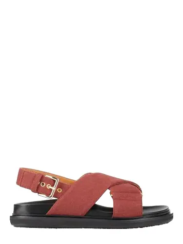Marni Flannel Sandals - Red