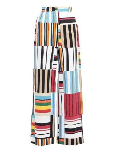 Dolce & Gabbana Wide-leg Striped Pants - White