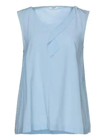 Peserico Sleeveless Top With Metal Appliqués - Blue
