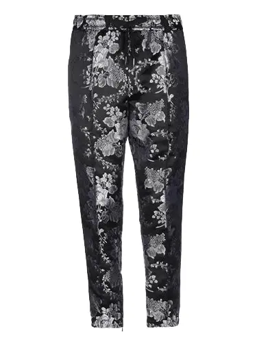 Dolce & Gabbana Floral Jacquard Tapered Casual Pants - Black