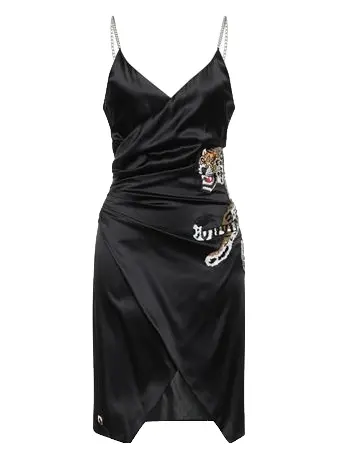 Philipp Plein Midi Flared Dress - Black