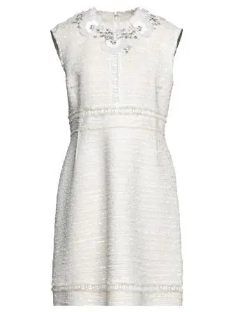 Giambattista Valli Mini Dress With Floral Appliqu - White