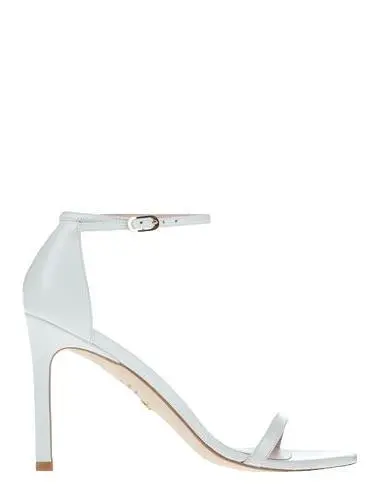 STUART WEITZMAN Calfskin Sandals - White