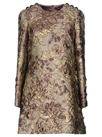 Dolce & Gabbana Floral Jacquard Mini Dress - Grey