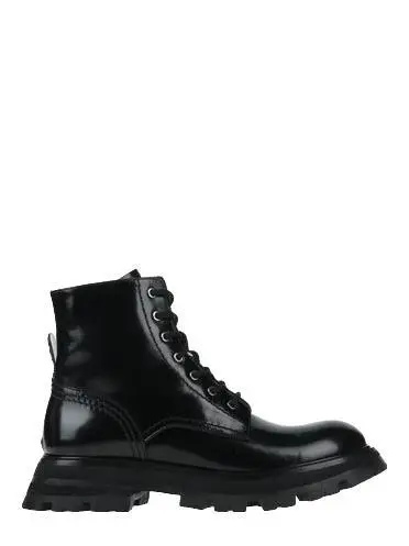 Alexander McQueen Ankle Boots In Leather - Black