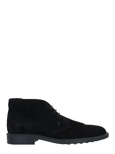 TOD'S Leather Ankle Boots - Black