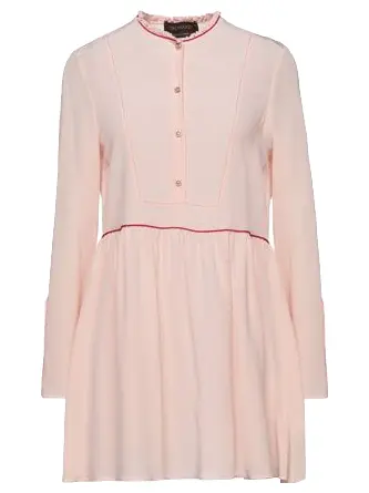 TRUSSARDI Silk Mini Shirt Dress - Pink