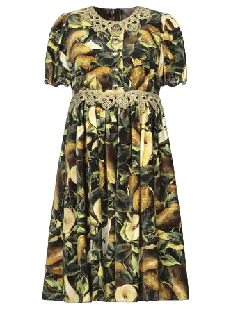 Dolce & Gabbana Mini Dress Size Cotton, Polyester, Nylon - Black