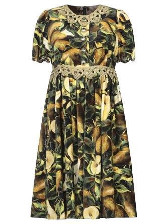 Dolce & Gabbana Mini Dress With Floral Design - Black