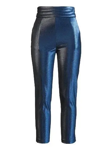 Elisabetta Franchi Tapered Leg Lamé Pants - Blue