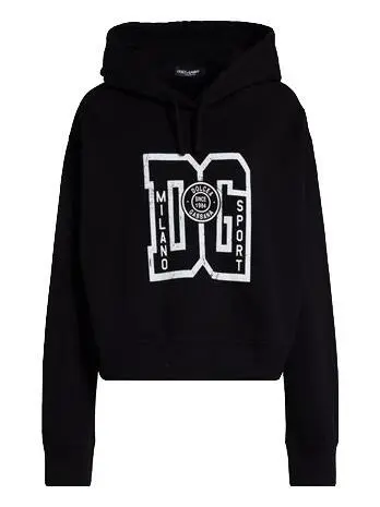 Dolce & Gabbana Cotton-blend Hooded Sweatshirt - Black