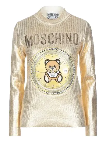 Moschino Laminated Knit Sweater - Gold