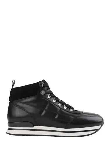 Hogan Leather High-top Sneakers - Black