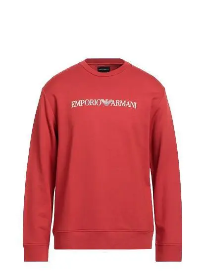 Emporio Armani Cotton And Modal Sweatshirt - Red