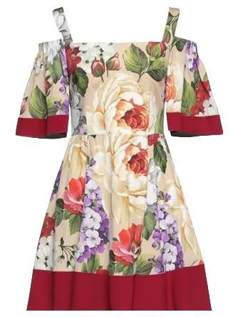 Dolce & Gabbana Floral Mini Dress - Beige